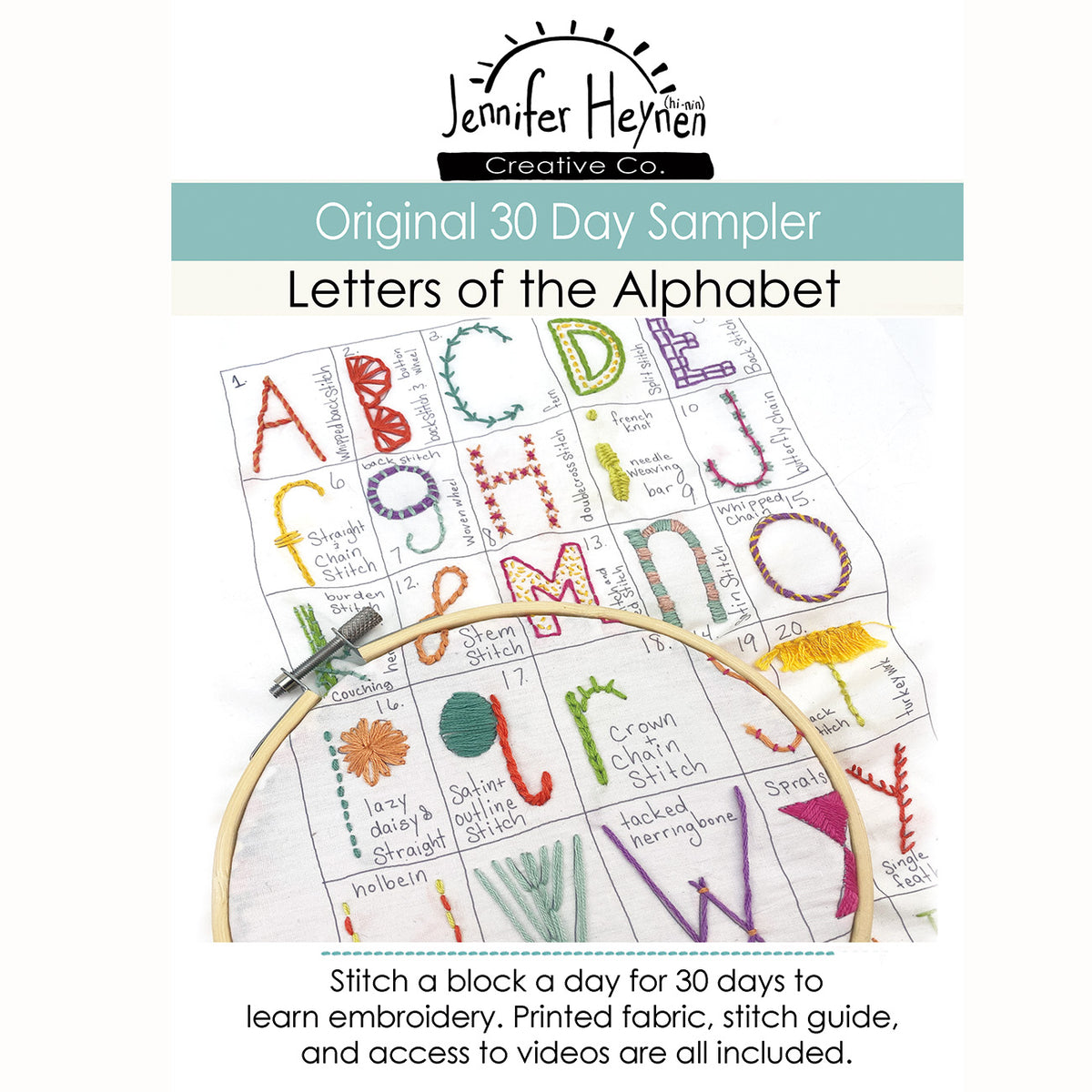 30 Day Sampler - Letters of the Alphabet - Original (rectangle sampler ...