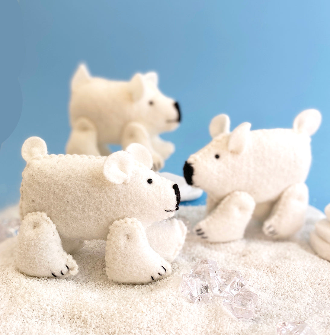Polar Bears Felt Sewing Pattern PDF – Jennifer Heynen Creative Co.