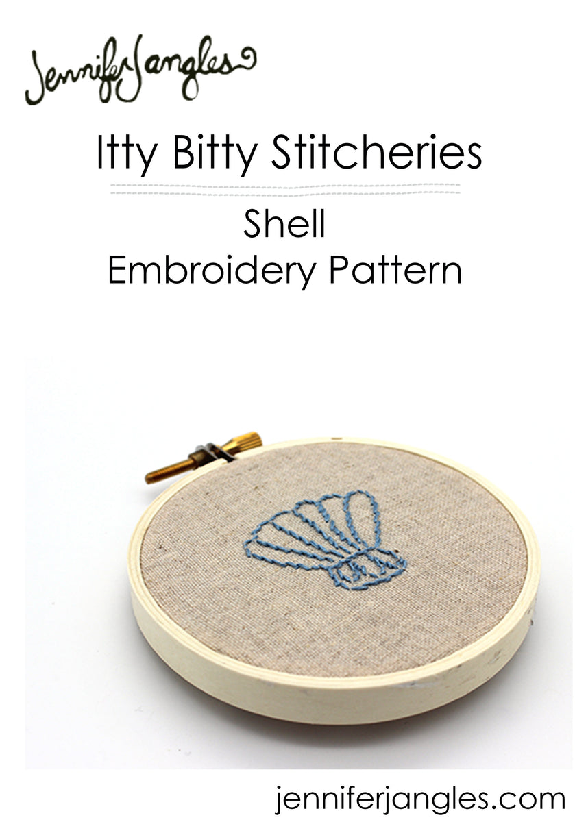 Itty Bitty Stitcheries - Shell Embroidery Pattern – Jennifer Heynen ...