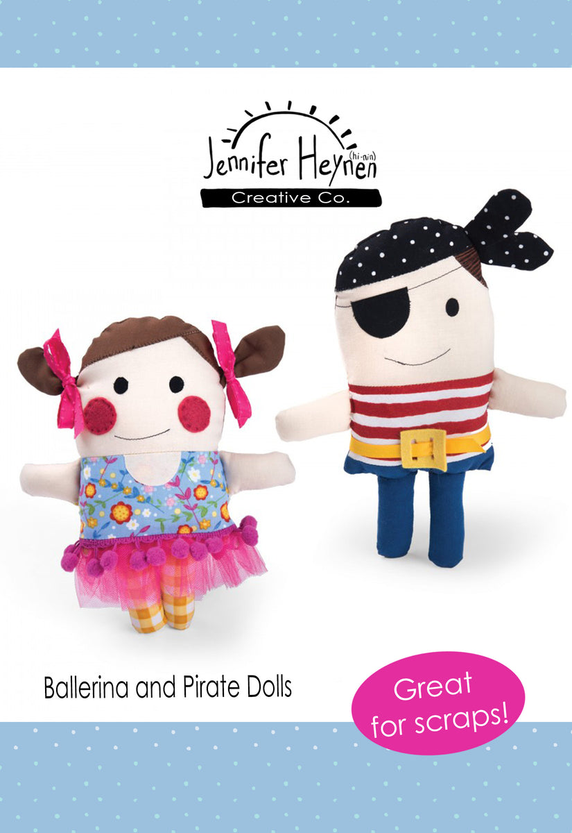 Ballerina and Pirate Doll Sewing Pattern - Digital – Jennifer Heynen ...