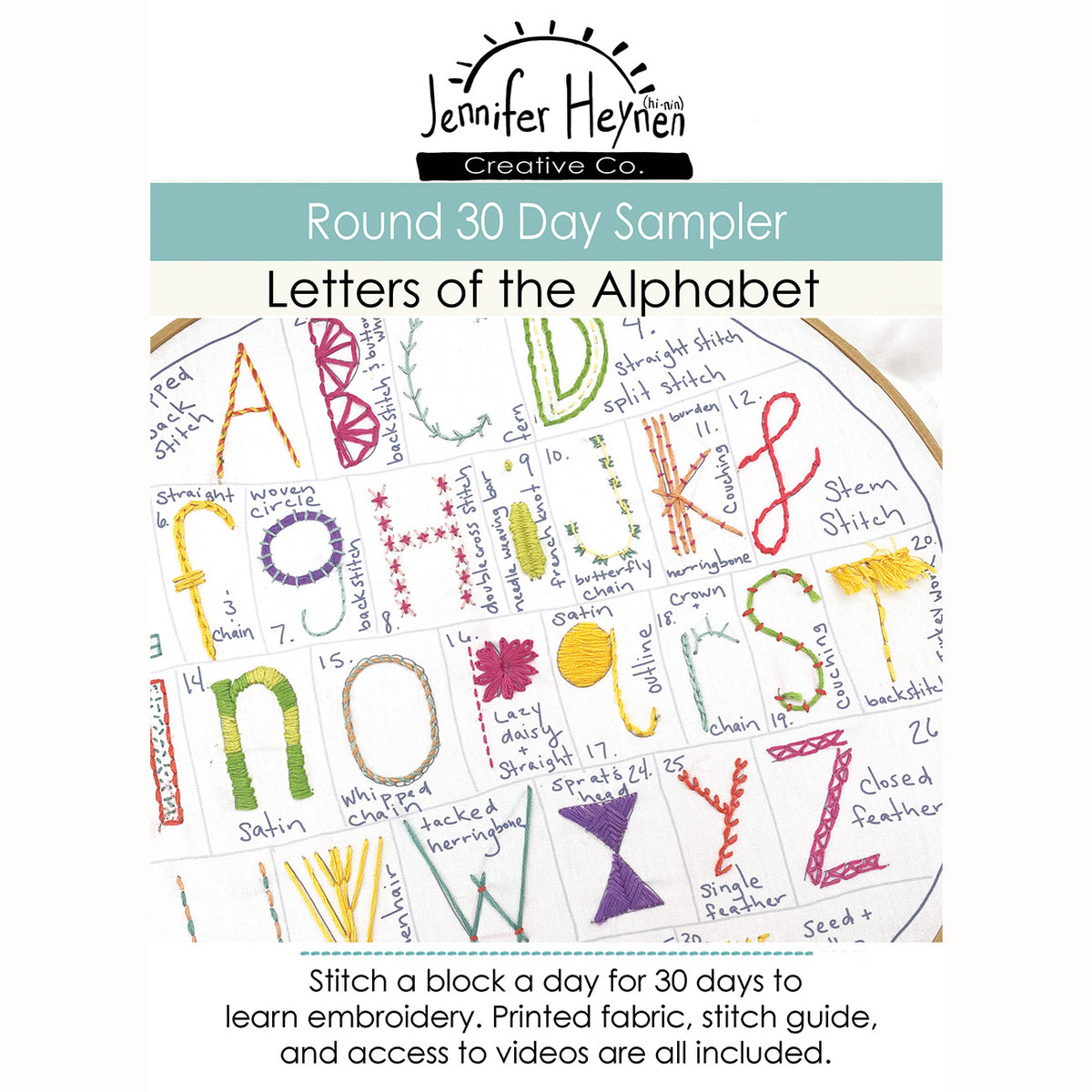 30 Day Sampler - Letters of the Alphabet - Round – Jennifer Heynen ...