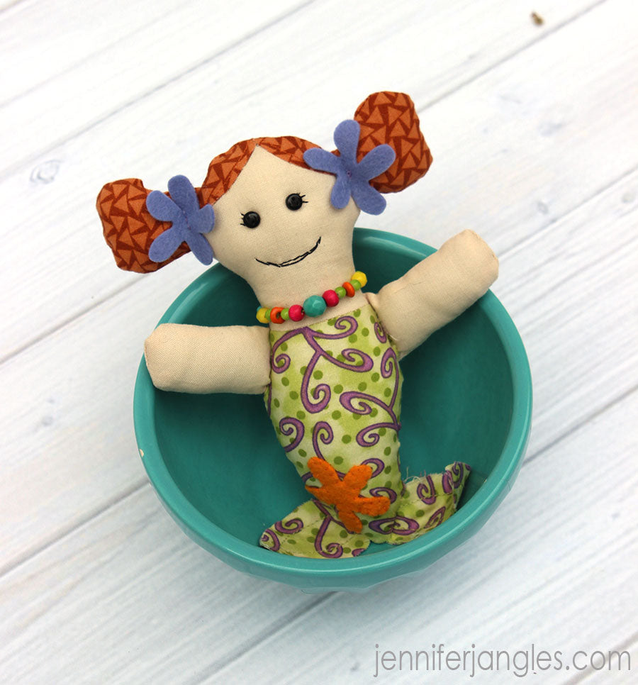 Tiny Mermaid Doll Sewing Pattern - Digital Download – Jennifer Heynen ...