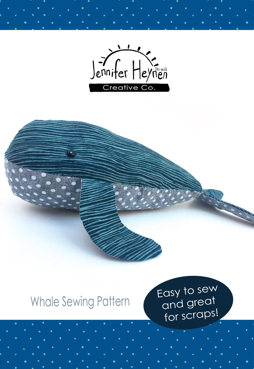 Whale Sewing Pattern - Digital Download – Jennifer Heynen Creative Co.