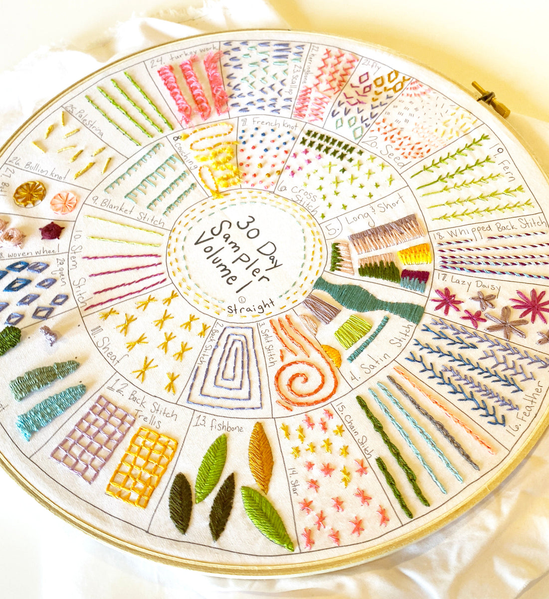 Round 30 Day Sampler - Volume 1 - Fabric, Videos, and Printed Stitch G ...