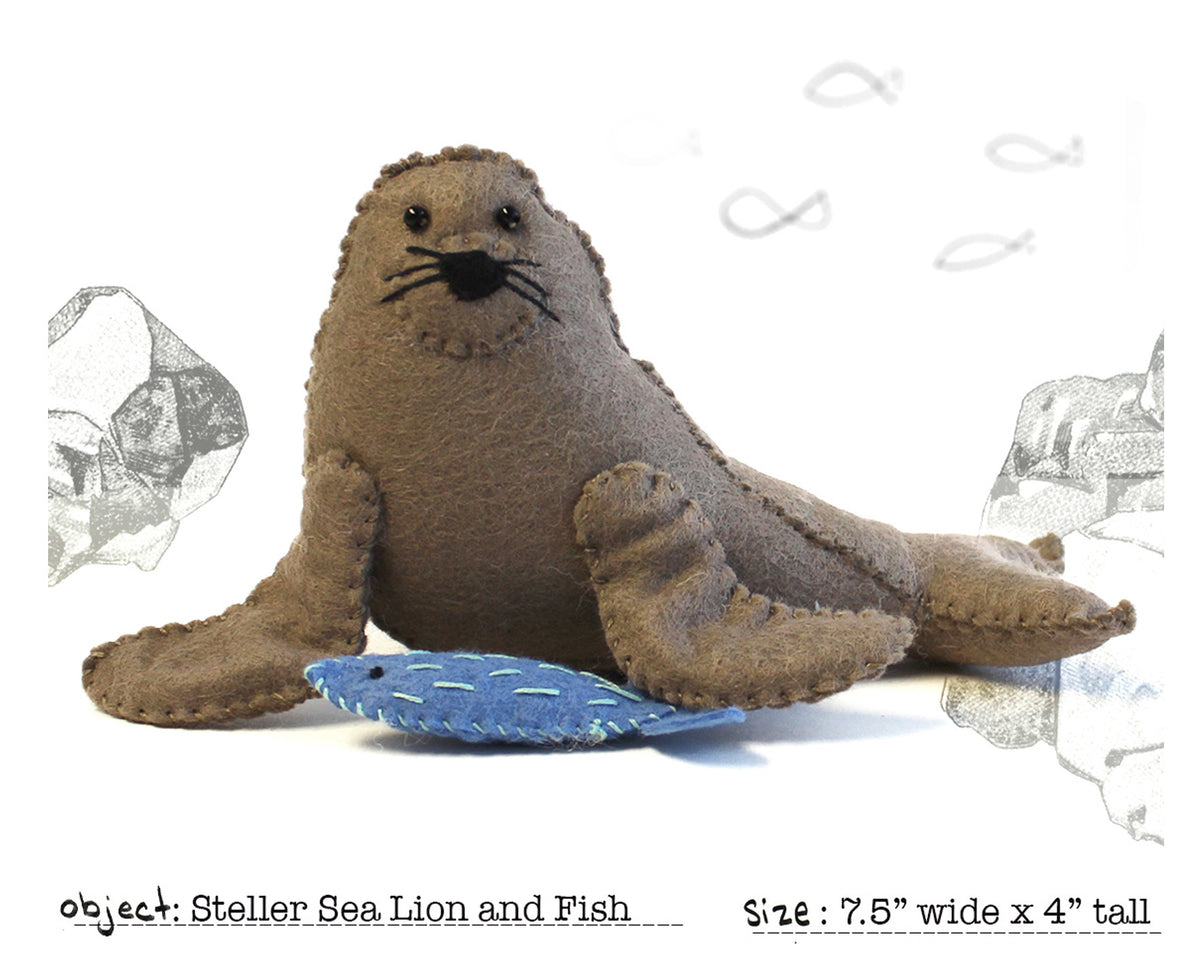 Steller Sea Lion Felt Sewing Pattern PDF – Jennifer Heynen Creative Co.